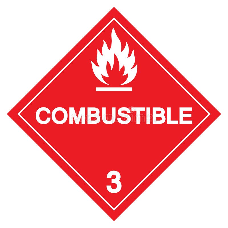 Class 3 Flammable Symbol Sign, Vector Illustration, Isolate on White ...