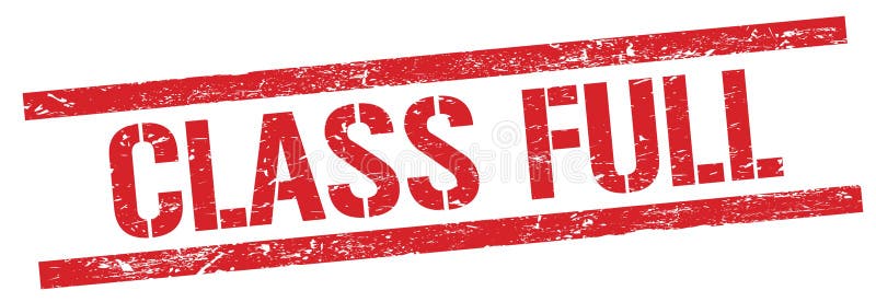 CLASS FULL Text on Red Grungy Rectangle Stamp Stock Illustration ...