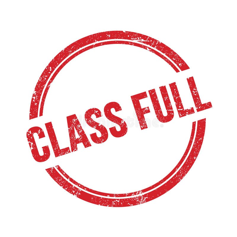 CLASS FULL Text Written on Red Grungy Round Stamp Stock Illustration ...
