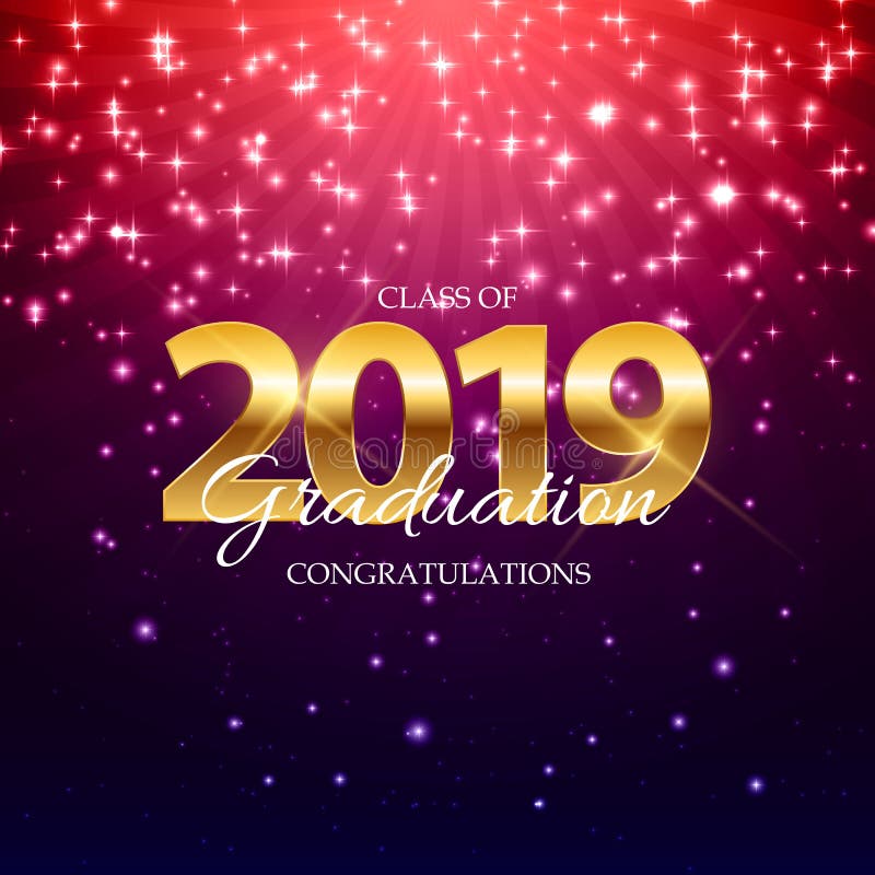Class of 2019 Graduarion Education Background. Vector Illustration ...