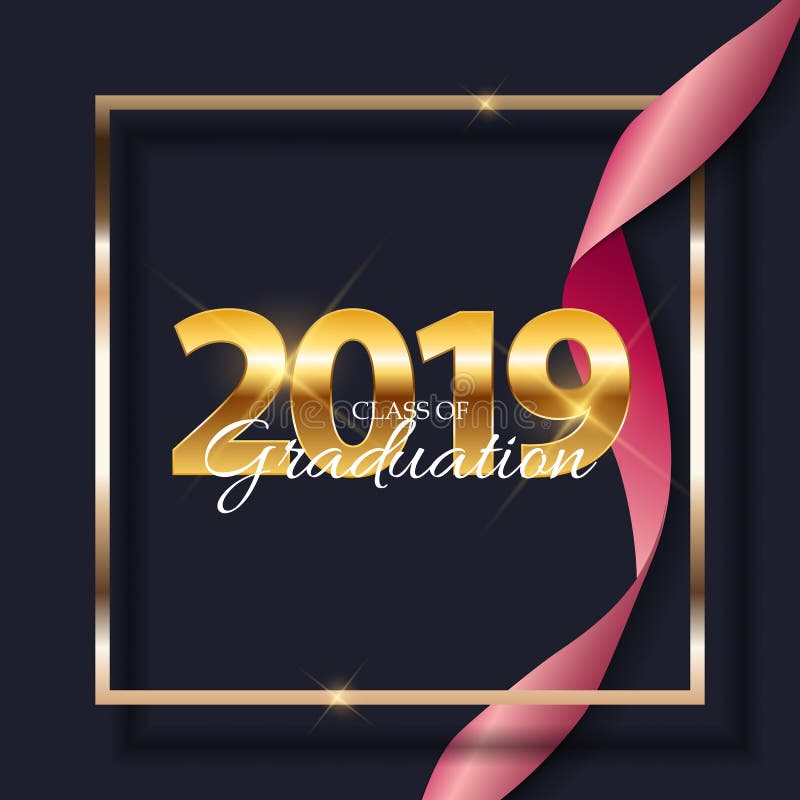 Class of 2019 Graduarion Education Background. Vector Illustration ...