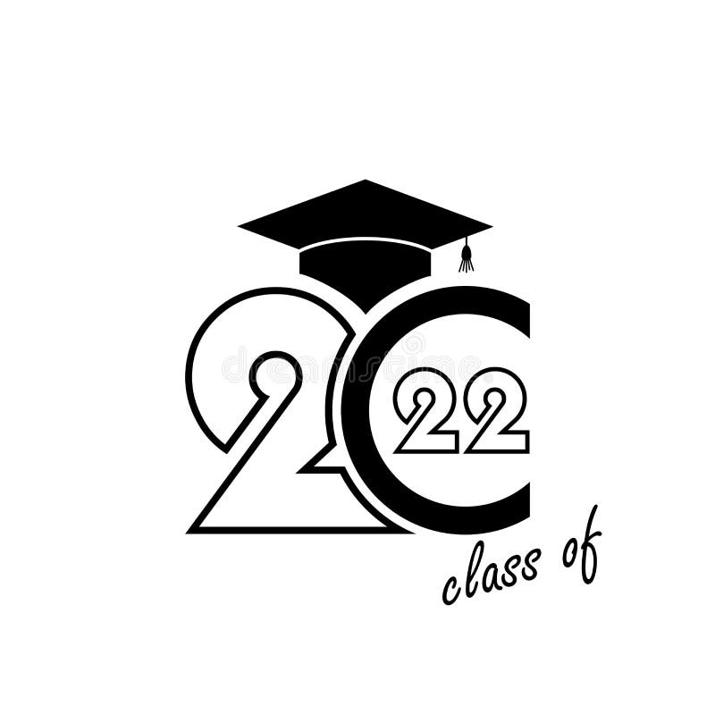 Class of 2022 with Graduation Cap Stock Vector - Illustration of ...