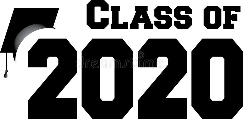 Class of 2020. Modern Calligraphy. Hand Drawn Brush Lettering Logo ...