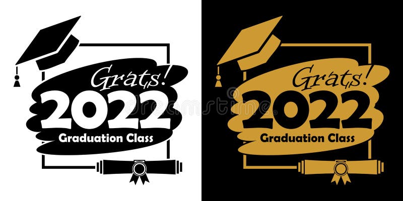 2022 graduate class logo stock vector. Illustration of level - 245926660