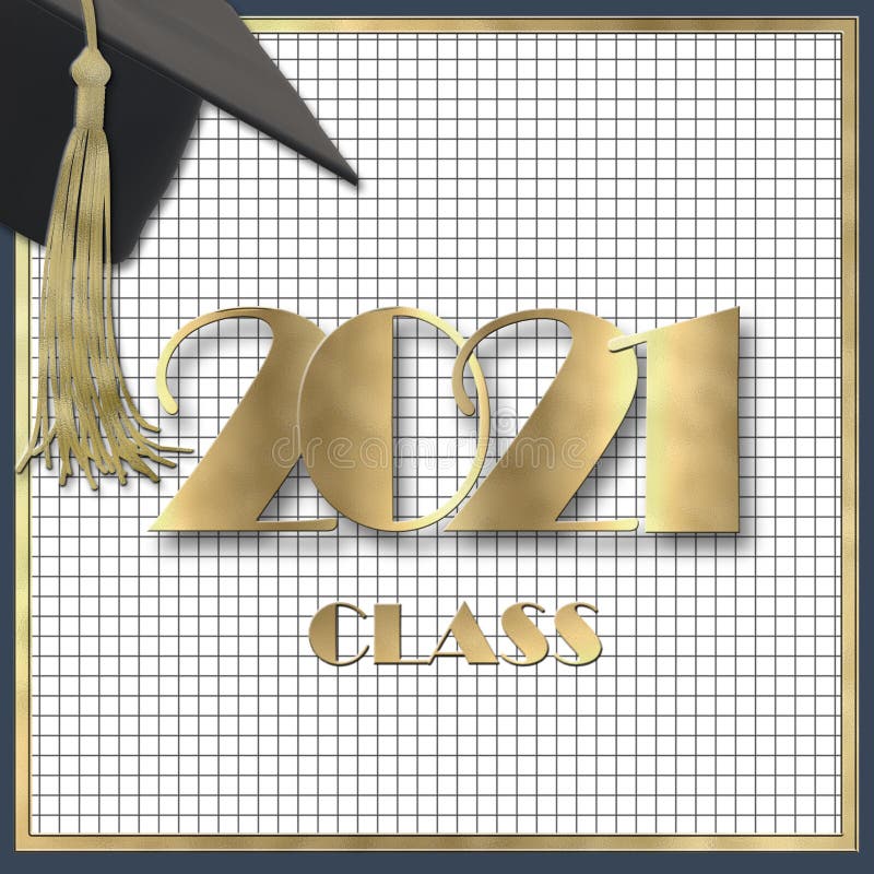 2021 class graduation card stock illustration. Illustration of diploma ...