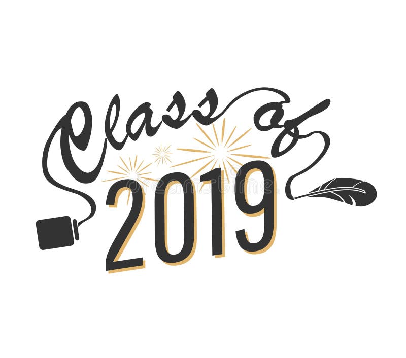 Class of 2019 Graduation Card Stock Vector - Illustration of high ...