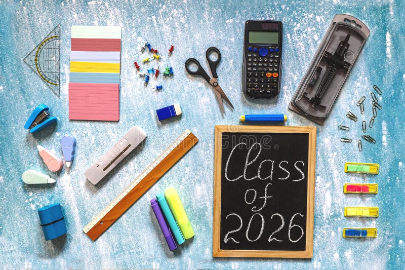 Class of 2026 – Graduation Chalkboard Layout. Stock Photo - Image of ...