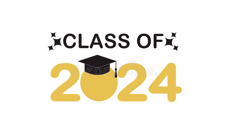 Class of 2024 Graduation Greeting Card Vector Design. Congratulations ...