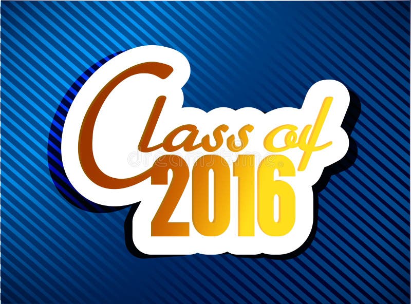 Class of 2016. Graduation Illustration Design Stock Illustration ...
