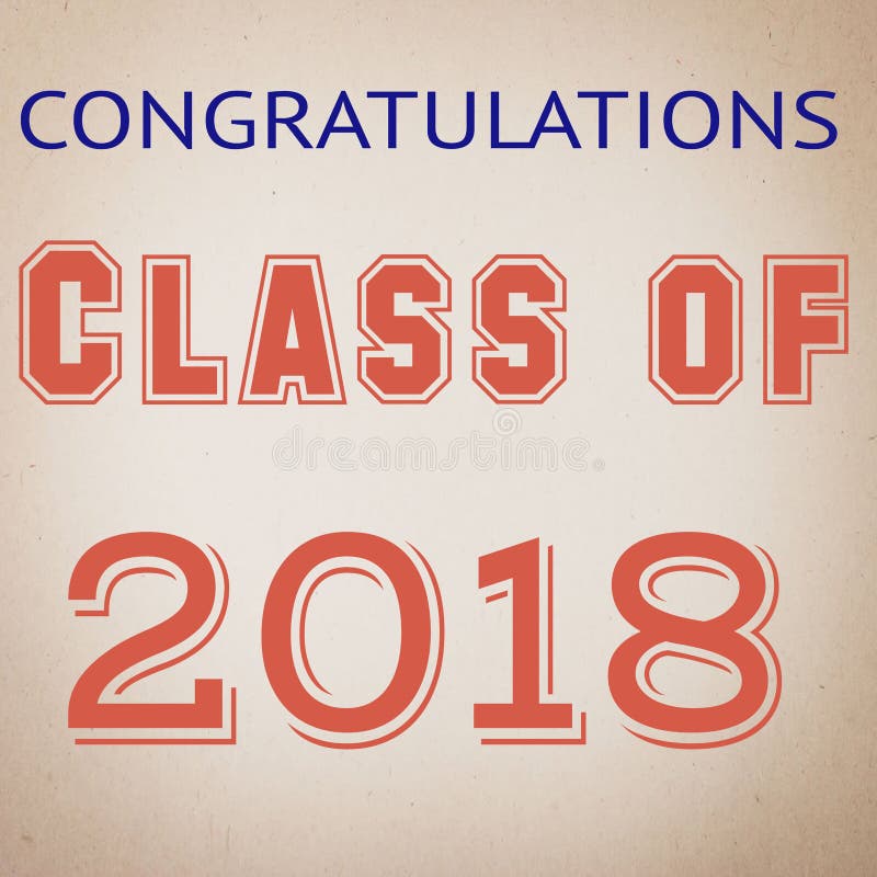 Class of 2018 Graduation Logo Stock Illustration - Illustration of ...