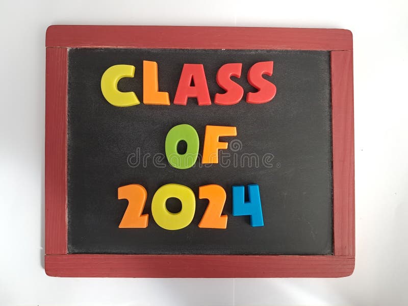 Class of 2024 Graduation Message Stock Image - Image of font, donre ...