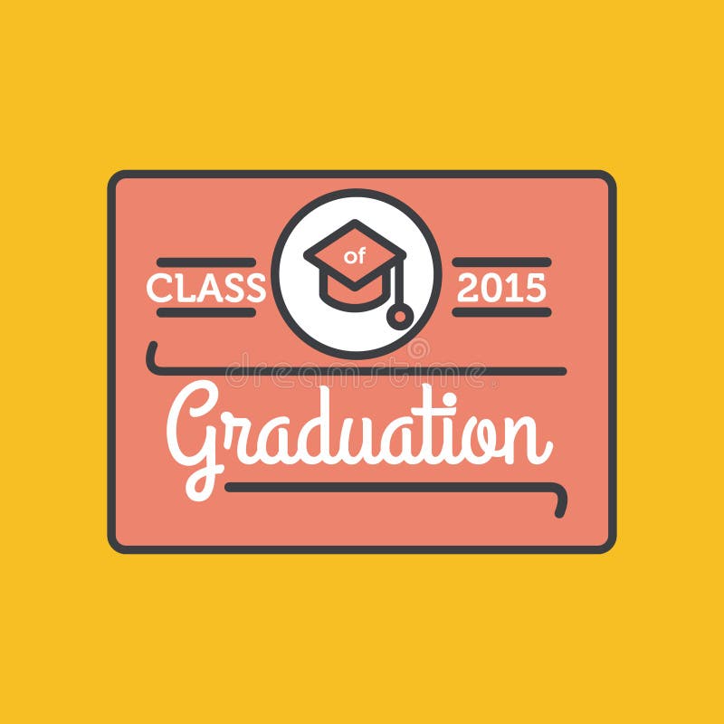 Class of 2015 School Graduation Date Cap Stock Vector - Illustration of ...