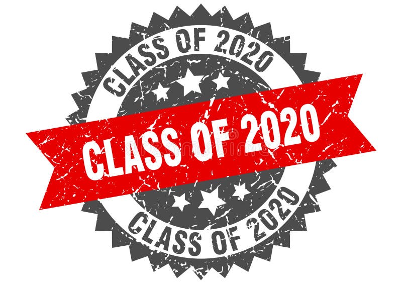 Class of 2020 Grunge Stamp with Red Band Stock Vector - Illustration of ...