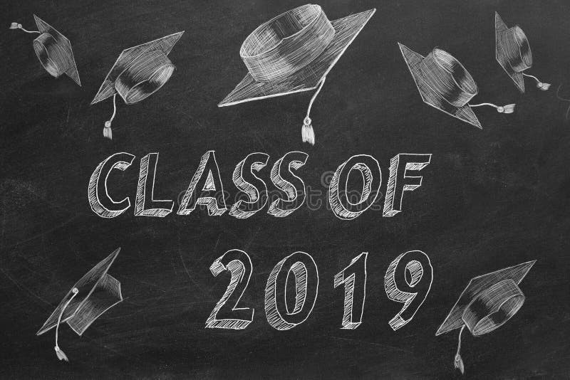 Class of 2019 stock illustration. Illustration of chalkboard - 145439500
