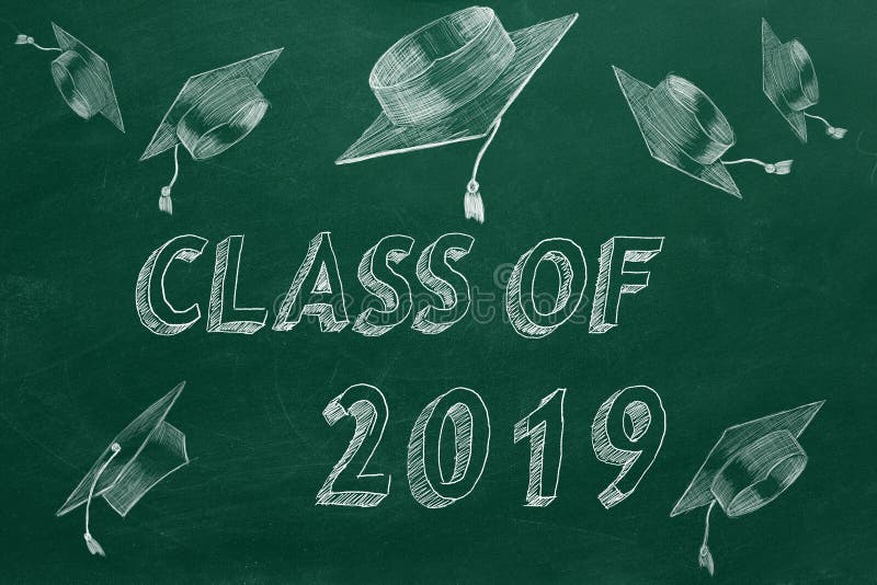 Class of 2019 stock illustration. Illustration of hand - 147462875