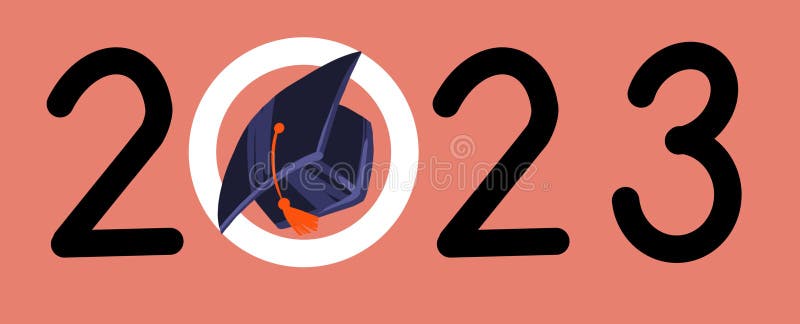 Class of 2023 Handwritten Typography. Education Stock Illustration ...