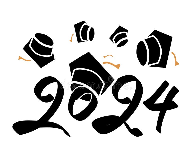 Class of 2024 Handwritten Typography. Education Stock Vector ...