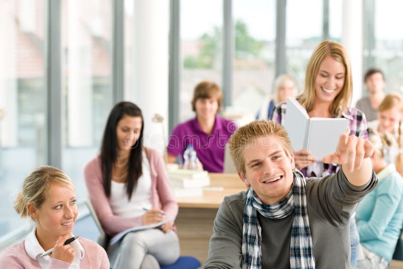 Class at High School - Students in Classroom Stock Image - Image of ...