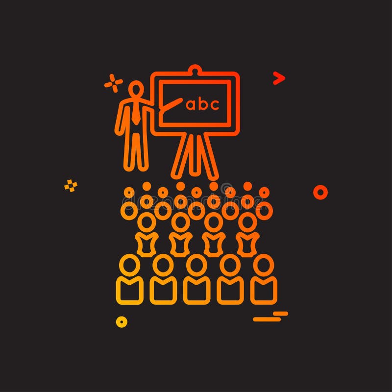 Class icon design vector stock vector. Illustration of design - 132443234