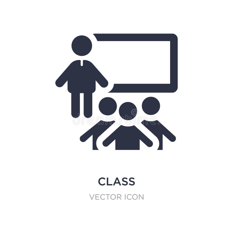 Class Icon On White Background. Simple Element Illustration From People ...