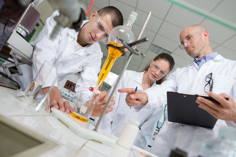 Class in the lab stock image. Image of prevention, physics - 120760723