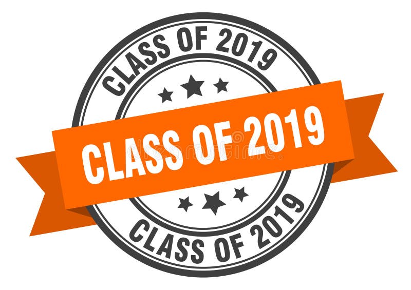 Class of 2019 label stock vector. Illustration of school - 158937378