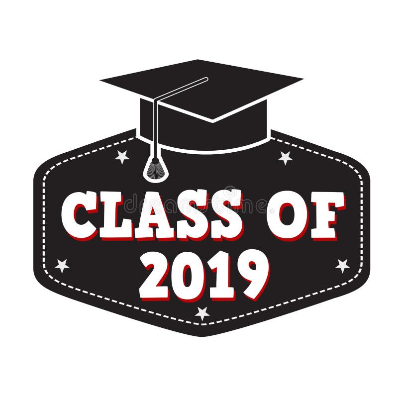 Class of 2019 stamp stock vector. Illustration of grad - 131923035