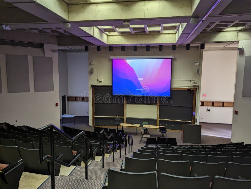 Class Lecture Hall Empty Seats Stock Image - Image of classroom, stage ...