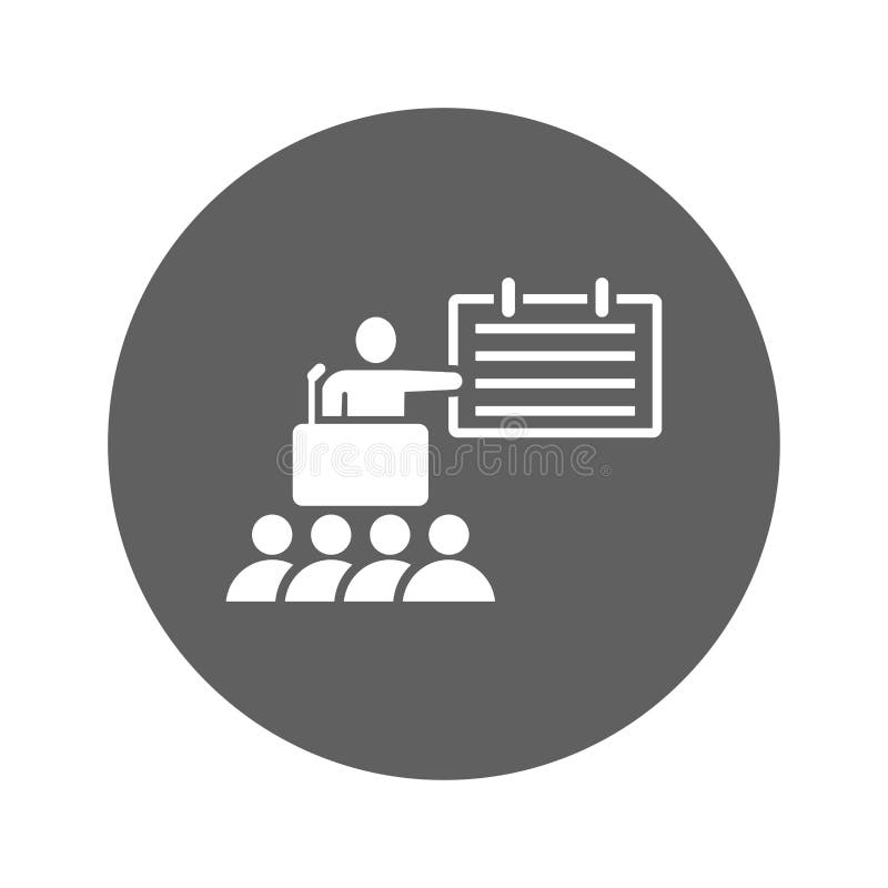 Lecture icon stock illustration. Illustration of purposes - 263177752