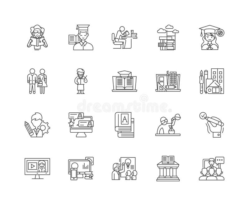 Class Line Icons, Signs, Vector Set, Outline Illustration Concept Stock ...