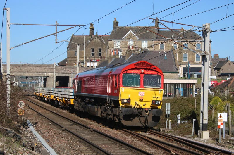Class 66 Loco on West Coast Main Line Carnforth Editorial Photography ...