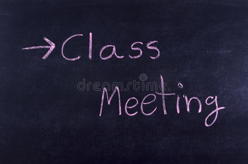 Class Meeting on Blackboard Stock Image - Image of learn, education ...