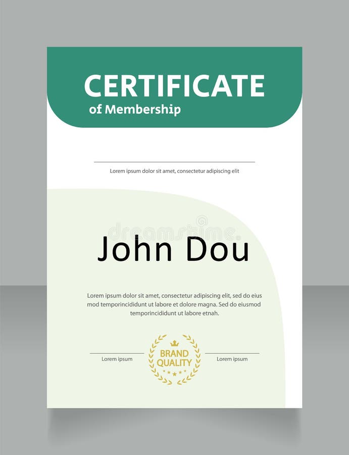 Class Membership Certificate Design Template Stock Illustration ...