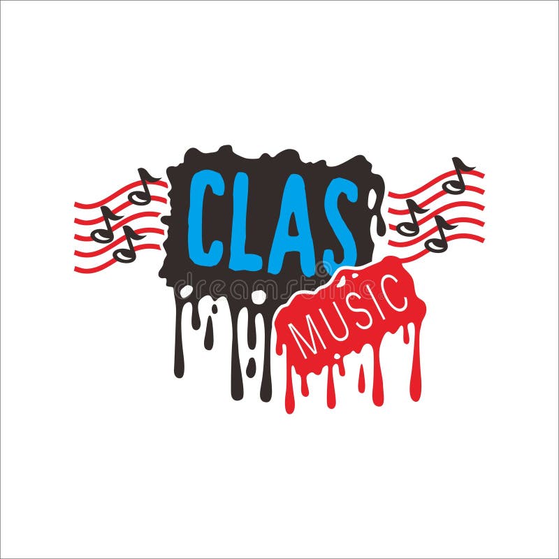 Class Music Writing Decorated with Rhythmic Notes Stock Illustration ...