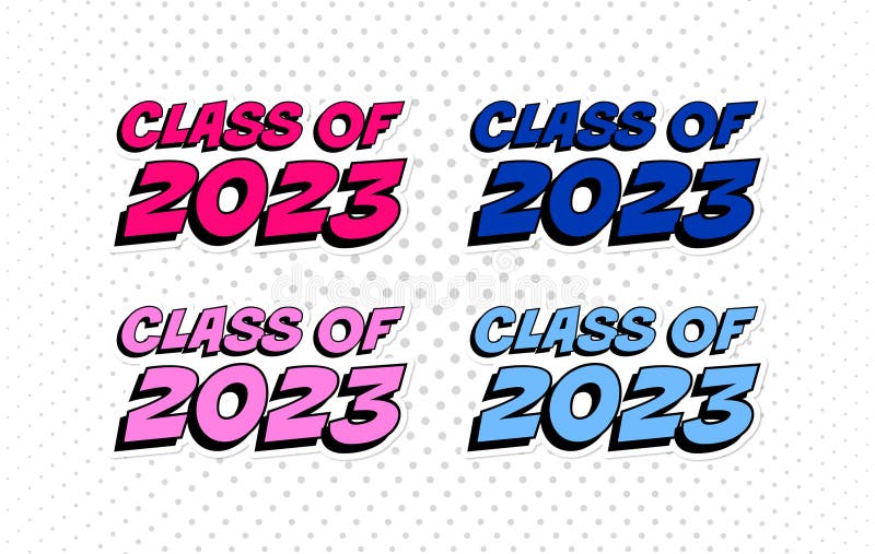 Class of 2023 Graduation Pop Art Sticker Comics Retro Style Stock ...