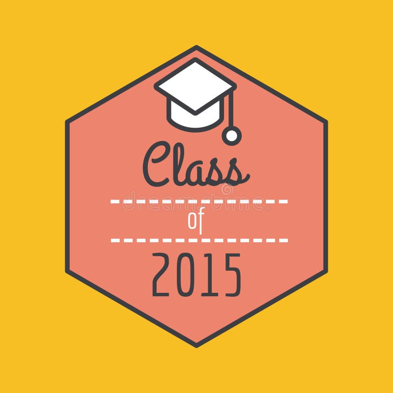 Class of 2015 School Graduation Date Cap Stock Vector - Illustration of ...