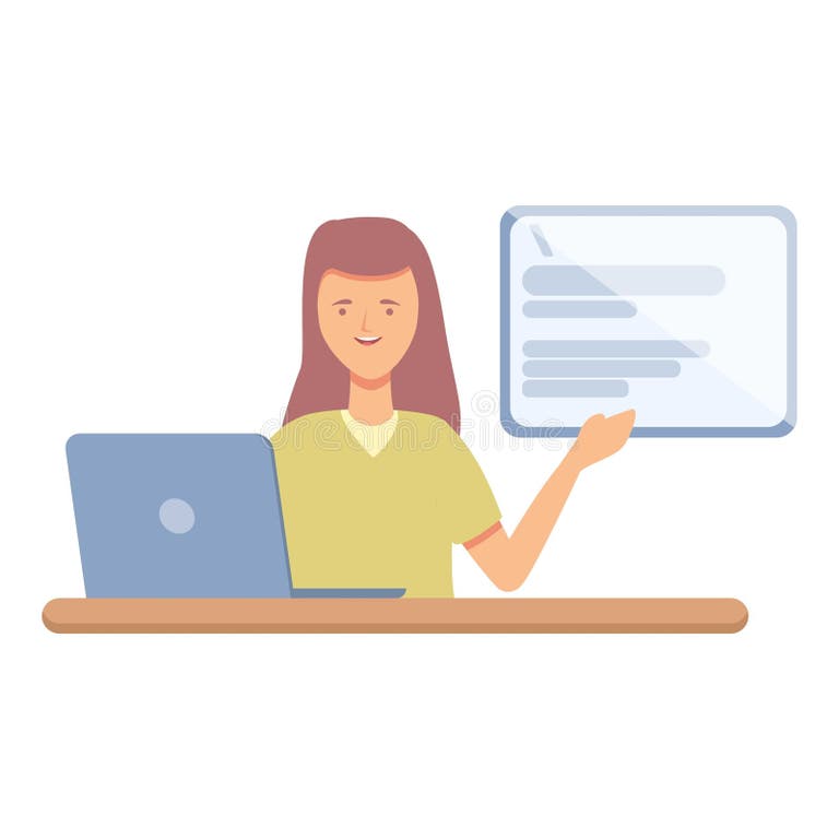 Class Programming Icon Cartoon Vector. Computer Project Stock Vector - Illustration of school ...