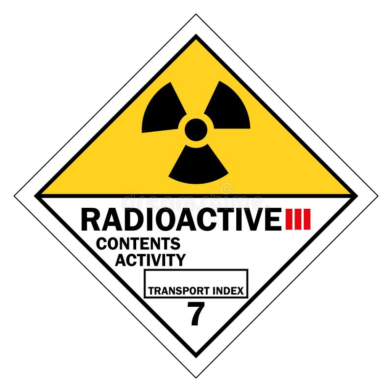 Class 7 Radioactive Material Vector Illustration. Stock Illustration ...