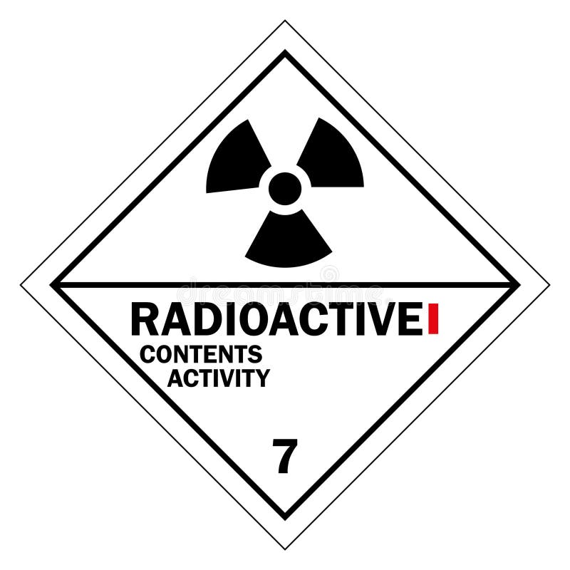 Class 7 Radioactive Material Vector Illustration. Stock Illustration ...