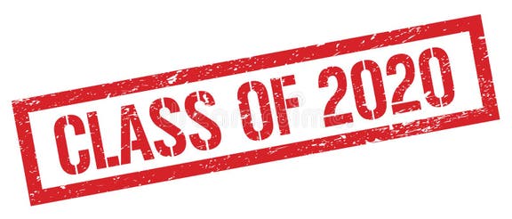 CLASS of 2020 Red Grungy Rectangle Stamp Stock Illustration ...