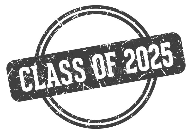 Class of 2025. Class of 2025 Round Green and Gold Label Isolated on ...