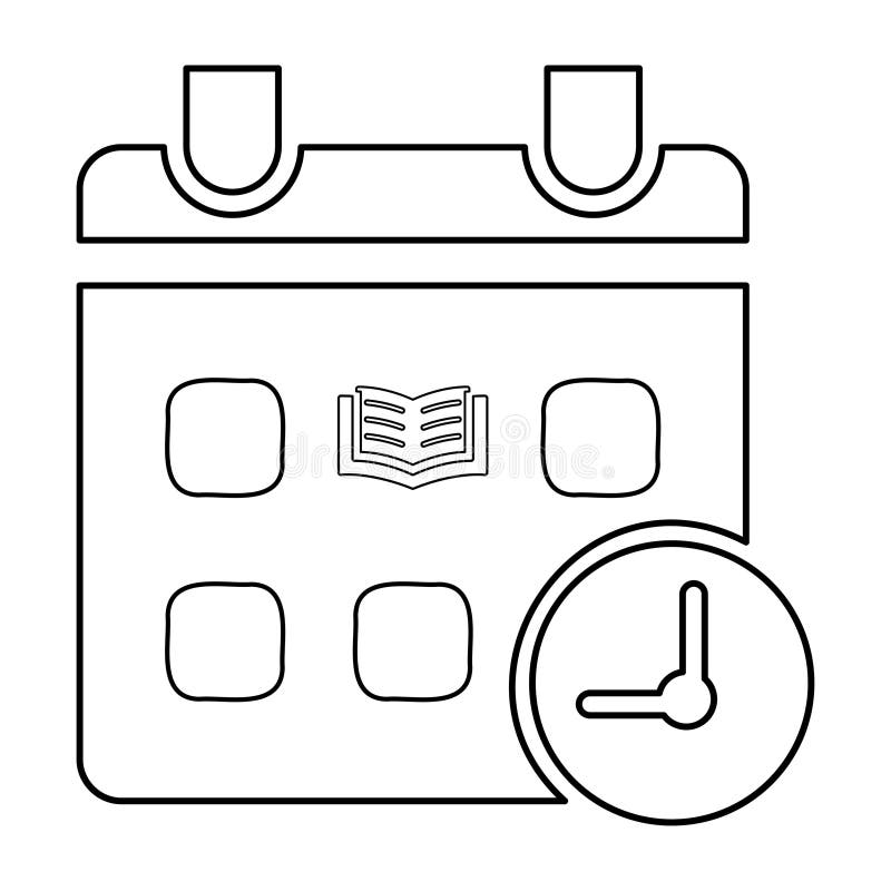 Class Schedule Icon in Outline Style Stock Vector - Illustration of ...