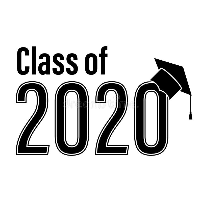 Class of 2020 School Graduation Congrats Vector Stock Illustration ...