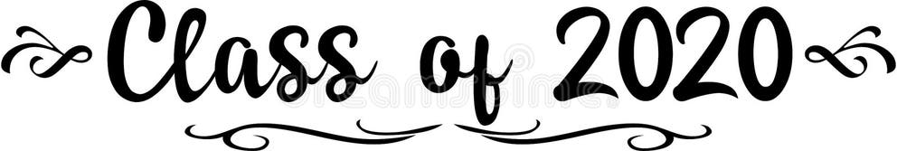 Class of 2020 Script stock illustration. Illustration of completion ...