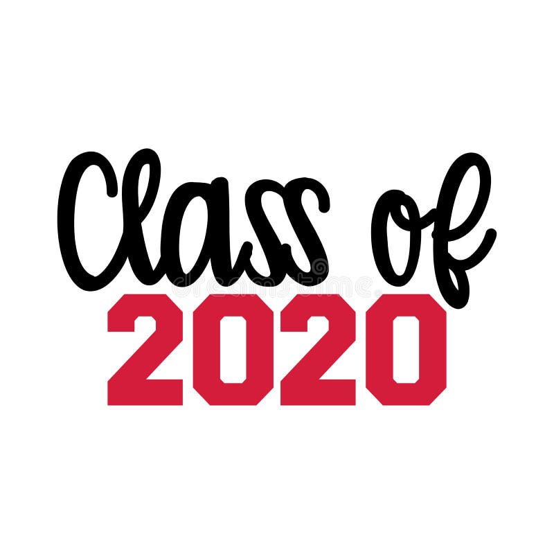 Class of 2020 script stock vector. Illustration of vector - 171461706