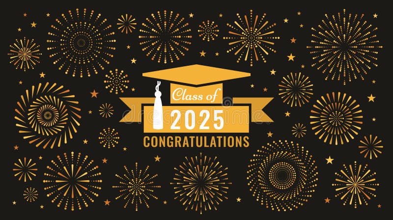 Class of 2025, Script Lettering Banner. Graduation Congratulations ...