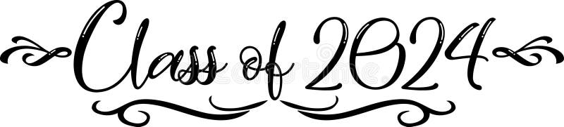 Class of 2024 scroll stock illustration. Illustration of graduate ...