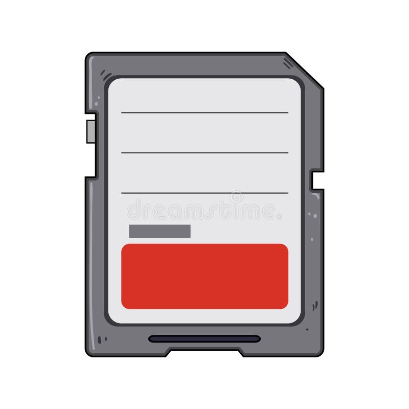 Class Sd Card Cartoon Vector Illustration Stock Illustration ...