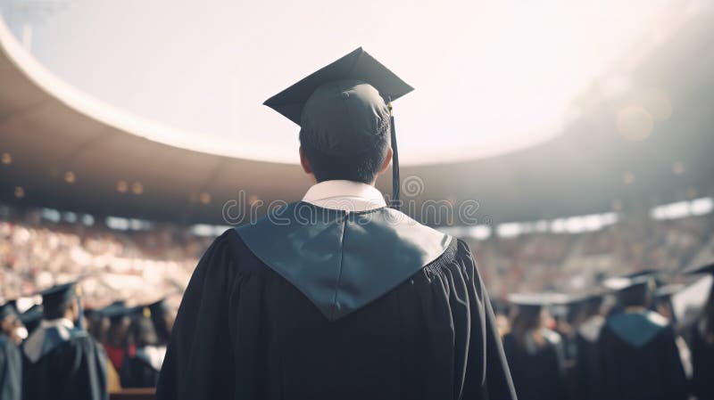 Photo Student Walking To Graduation Ceremony Made with Generative Ai ...