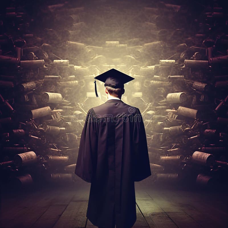 Photo Student Walking To Graduation Ceremony Made with Generative Ai ...